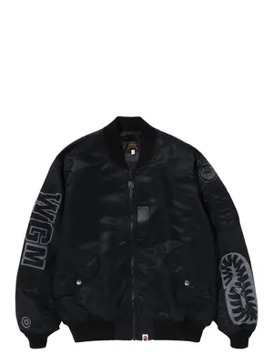 A BATHING APE Shark Loose Fit Ma-1 - Black