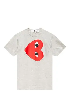 Play Comme Des Garcon Sideways Heart Tee - Grey