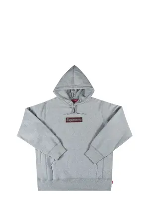 Supreme X Swarovski Box Logo Hooded Sweatshirt - Grey