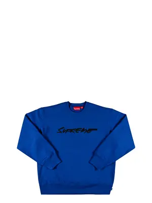 Supreme Futura Logo Crewneck 'royal' Blue