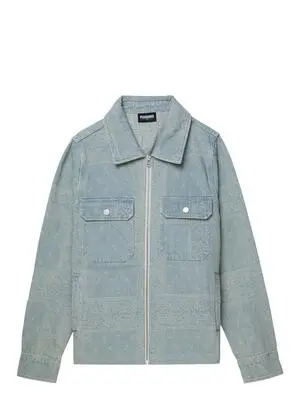 PLEASURES Merit Denim Work Jacket - Blue