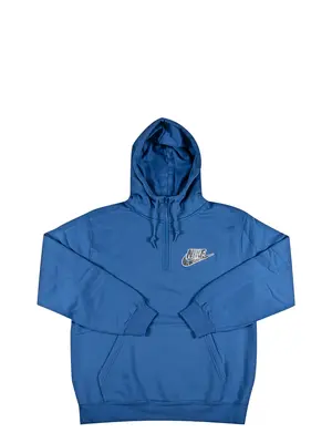 Supreme X Nike Half Zip Hooded Sweatshirt - Blue