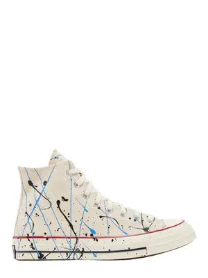 CONVERSE Chuck 70 High Paint Splatter Sneakers - Cream