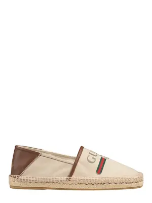 Gucci Logo Espadrille - Brown