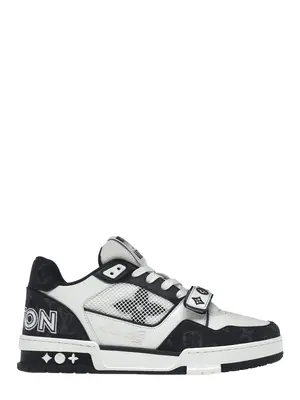 LOUIS VUITTON Trainer Low Velcro Strap Sneakers - Black