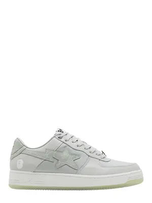 A BATHING APE Text Code Camo Bapesta Sneakers - Grey