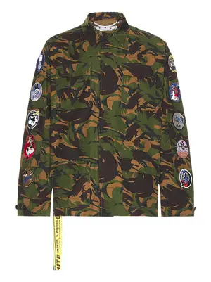 Off-White Camo Patch Field Jacket - Green