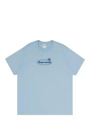 Supreme Warning Tee 'dusty Blue' Blue