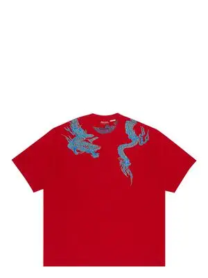 Supreme Dragon Wrap Short-sleeve Top - Red