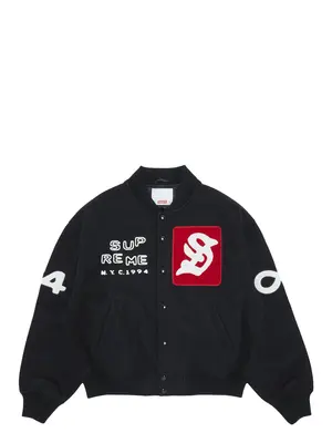 Supreme Tourist Varsity Jacket - Black