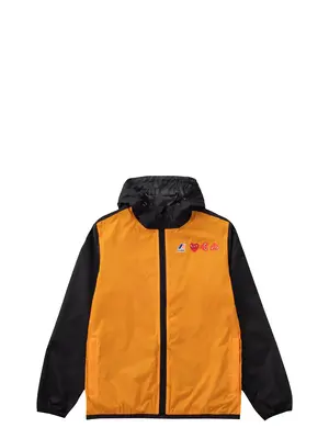 Play Comme Des Garcon K-way Hoodie Full Zip /black - Orange