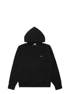 Play Comme Des Garcon Big Heart Hooded Sweatshirt Black