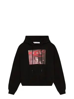 Off-White Sprayed Caravaggio Over Hoodie - Black
