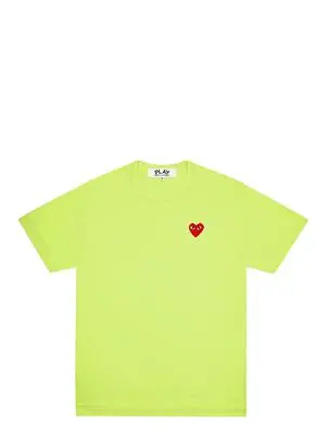 Play Comme Des Garcon Pastelle Red Emblem T-shirt - Green