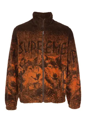 Supreme Wolf Fleece Jacket - Brown