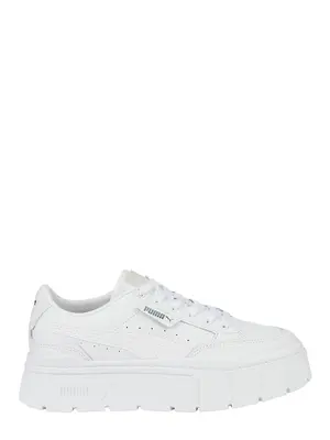 PUMA Mayze Stack Leather Sneakers - White