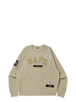 A BATHING APE Relaxed Fit Crewneck - Tan