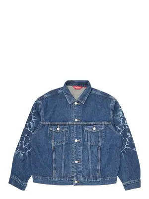Supreme Shibori Denim Trucker Jacket - Blue