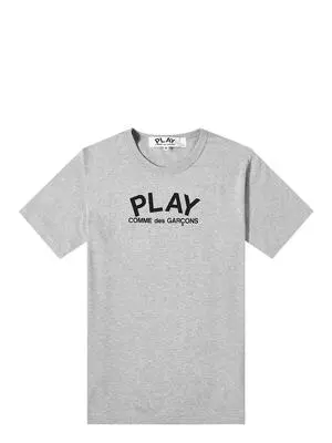 Play Comme Des Garcon Back Logo Heart Tee - Grey