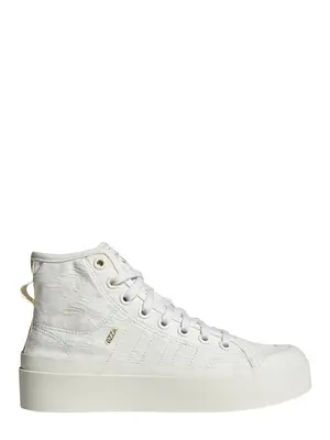 Adidas Nizza Bonega Mid Embroidered Floral Sneakers - White