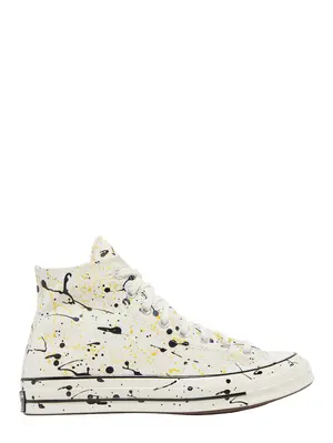CONVERSE Chuck 70 High Archive Paint Splatter Egret - Cream