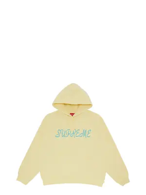 Supreme Script Hooded Sweatshirt - Yellow