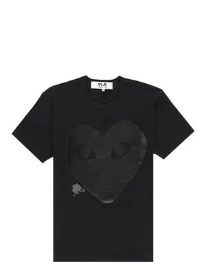 Play Comme Des Garcon Heart Logo T-shirt - Black