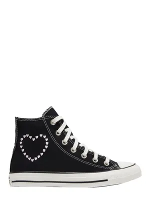 CONVERSE Chuck Taylor All Star High Embroidered Hearts - Black