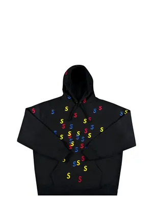 Supreme Embroidered Hooded Sweatshirt - Black