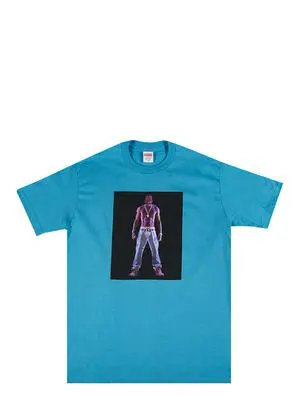 Supreme Tupac Hologram Tee 'light Slate - Blue