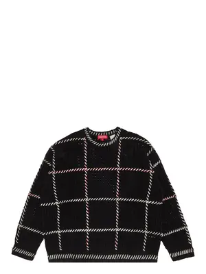 Supreme Quilt Stitch Sweater - Black