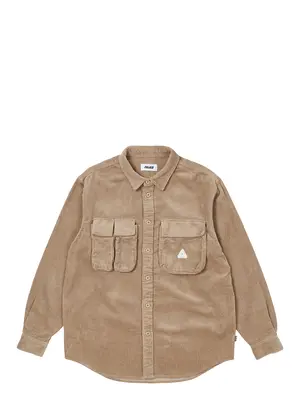 PALACE Cargo Cord Shirt 'stone - Brown