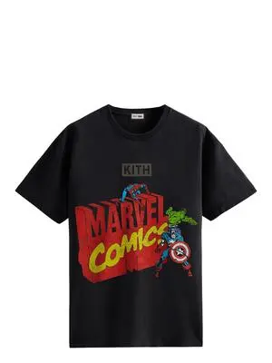 Kith For Spider-man Avengers Vintage Tee - Black