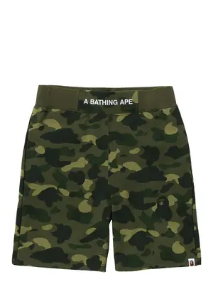 A BATHING APE Color Camo Sweatshorts - Green