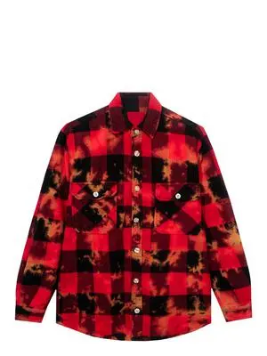 ANTI SOCIAL SOCIAL CLUB Chromey Tie Dye Flannel - Red