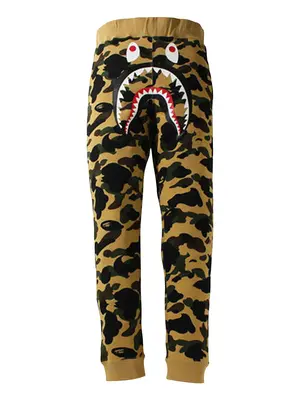 A BATHING APE 1st Camo Shark Slim Fit Sweatpants - Yellow