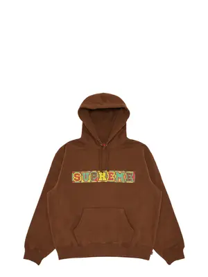 Supreme Beaded Hooded Sweatshirt - Brown