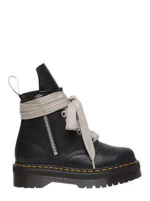 Dr. Martens Rick Owens X 1460 Quad Platform Leather Boots - Black