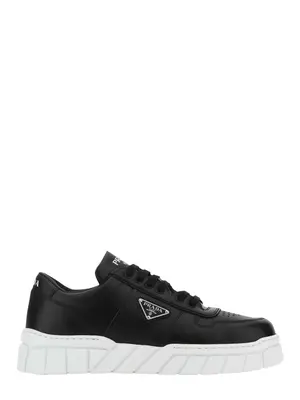 Prada Leather Sneakers - Black