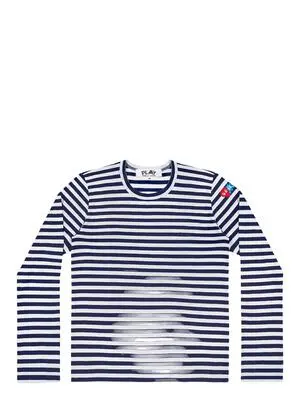 PLAY COMME DES GARCON Comme Des Garçons PLAY Double Heart Long Sleeve T-Shirt
