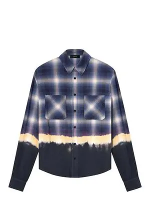 Amiri Bleach Bandana Plaid Shirt - Blue