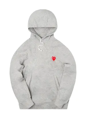 Play Comme Des Garcon Hooded Sweatshirt - Grey