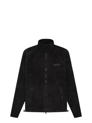 Fear Of God Polar Fleece Full Zip Jacket 'iron - Black