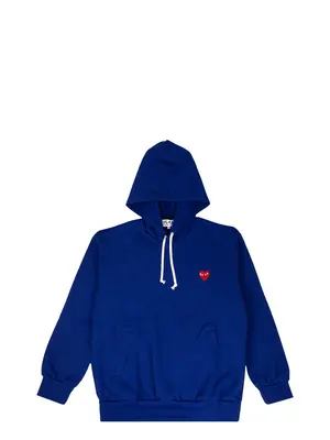 Play Comme Des Garcon Heart Hooded Sweatshirt - Blue