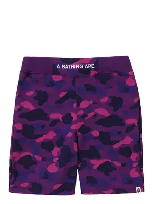 A BATHING APE Color Camo Sweatshorts - Purple