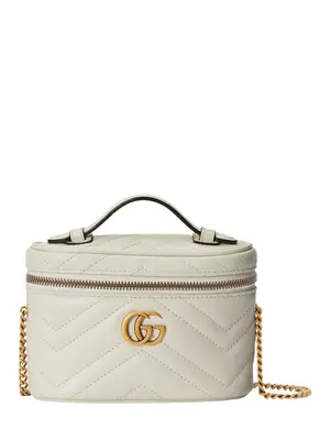 Gucci Gg Marmont Mini Top Handle Bag - White