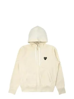 Play Comme Des Garcon Hooded Sweatshirt - White