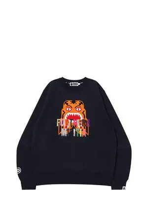 A BATHING APE Embroidered Crewneck - Blue