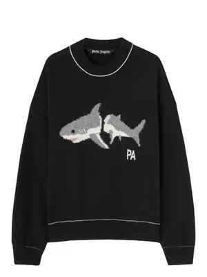 PALM ANGELS Shark Graphic Sweater