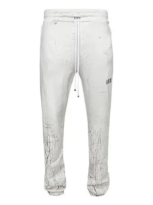 Amiri Cracked Dye Logo Sweatpants - White